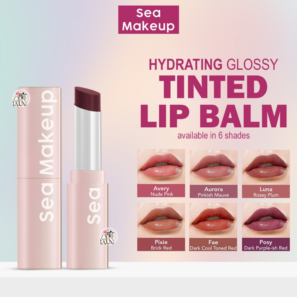 Jual SEA MAKEUP HYDRATING GLOSSY GLEAM LUSTER TINTED LIP BALM SERIES ...