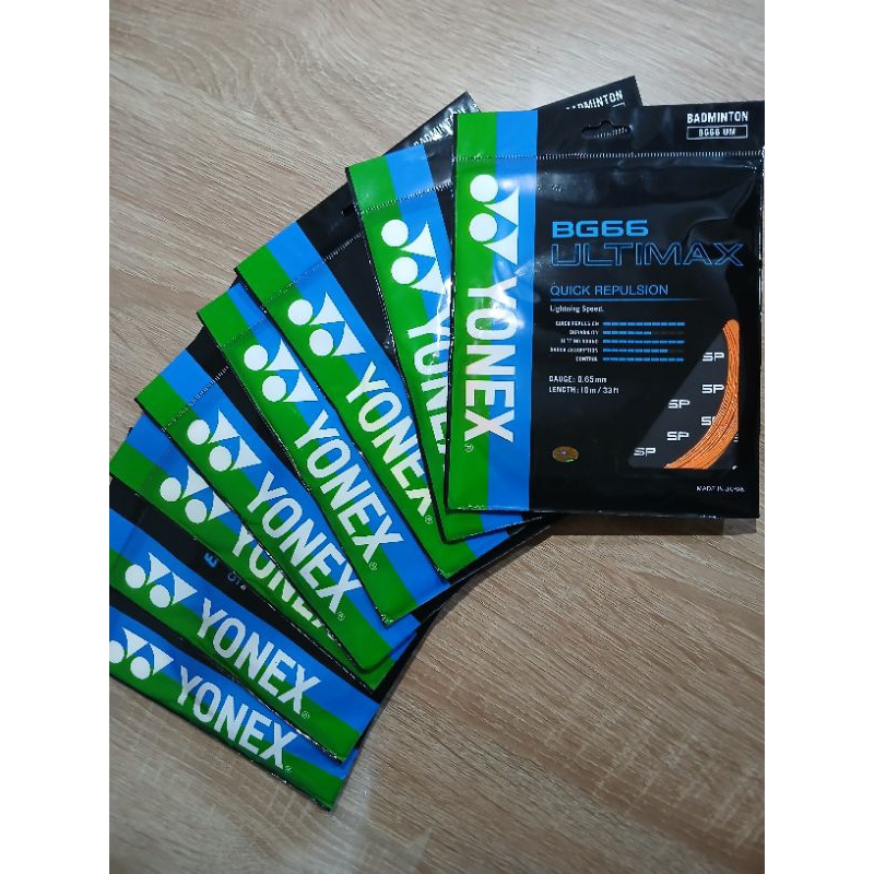 Jual Pasang Senar Raket Badminton / Bulutangkis Yonex BG 66 Ultimax Original Japan Mesin Digital ...