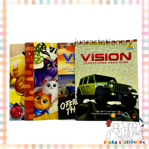 Jual (1220) Buku Tulis Vision 58 lembar (SATUAN) - Buku Tulis Buku ...