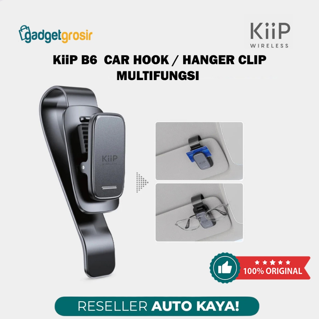 Jual KiiP Wireless B6 Car Hook Hanger Visor Clip Mobil Gantungan ...