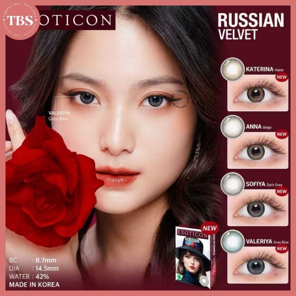 Jual SOFTLENS RUSSIAN VELVET VOL II 14,5MM NORMAL & MINUS / SOFLEN ...