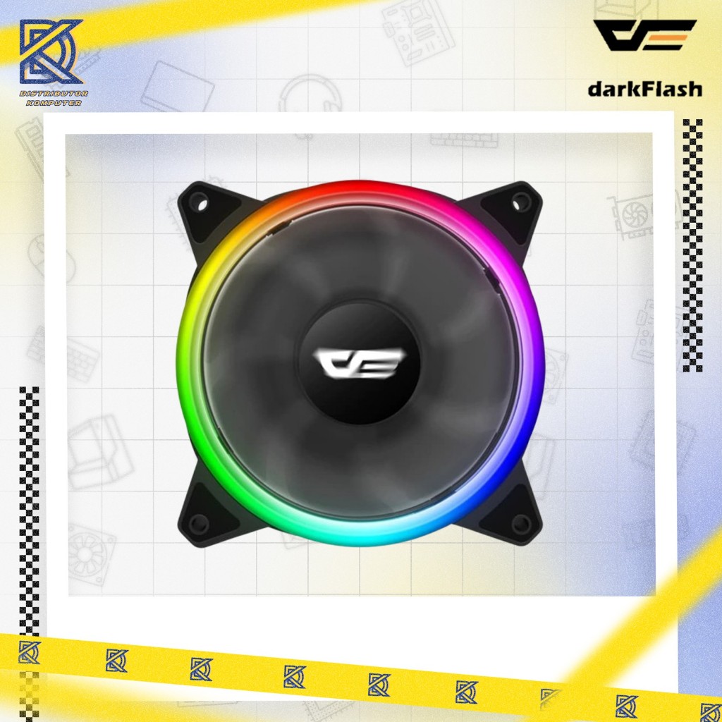 Jual AIGO DARKFLASH FAN CASING DR12 PRO RGB DOUBLE RING FAN SINGLE PACK ...