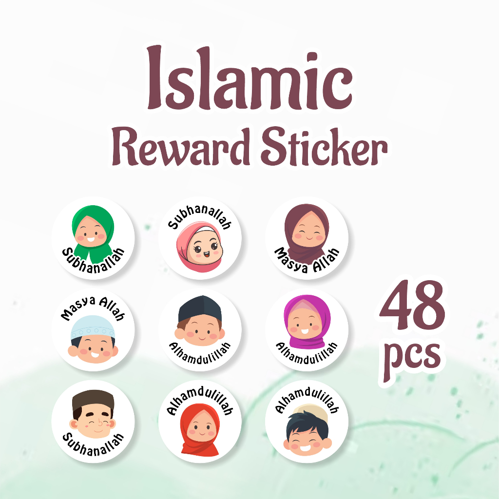 Jual 48 Pcs Islamic Moslem Reward Sticker / Stiker Hadiah Penghargaan ...