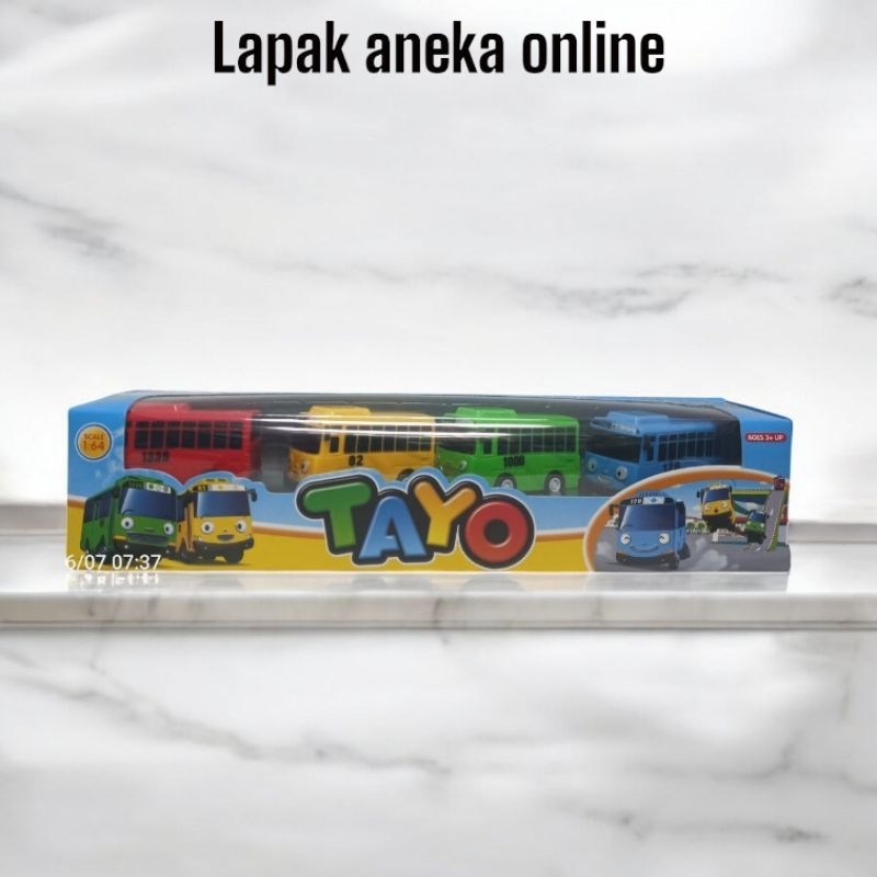 Jual Mobil Tayo isi 4 pcs full back • my little bus Tayo • bis tayo | Shopee Indonesia