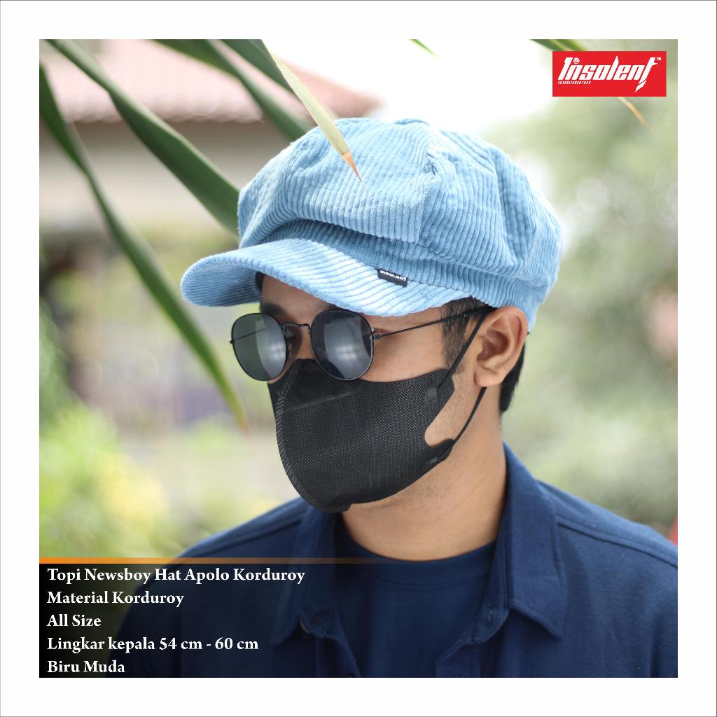 Jual Insolent - Topi Apolo News Boy Hat Corduroy All Size Dewasa Pria ...