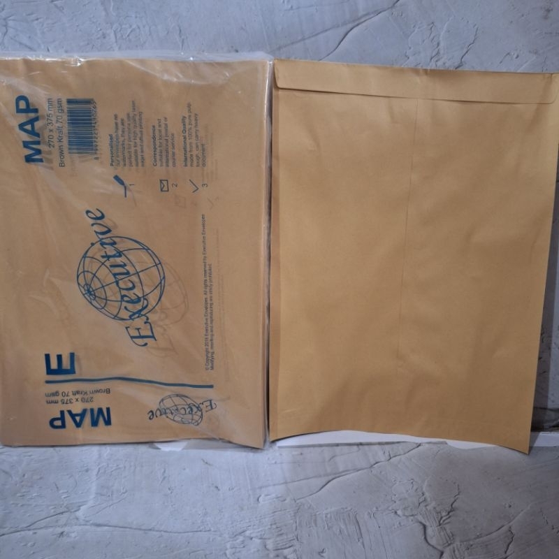 Jual (100 Pcs) Amplop Coklat Map Executive | Shopee Indonesia