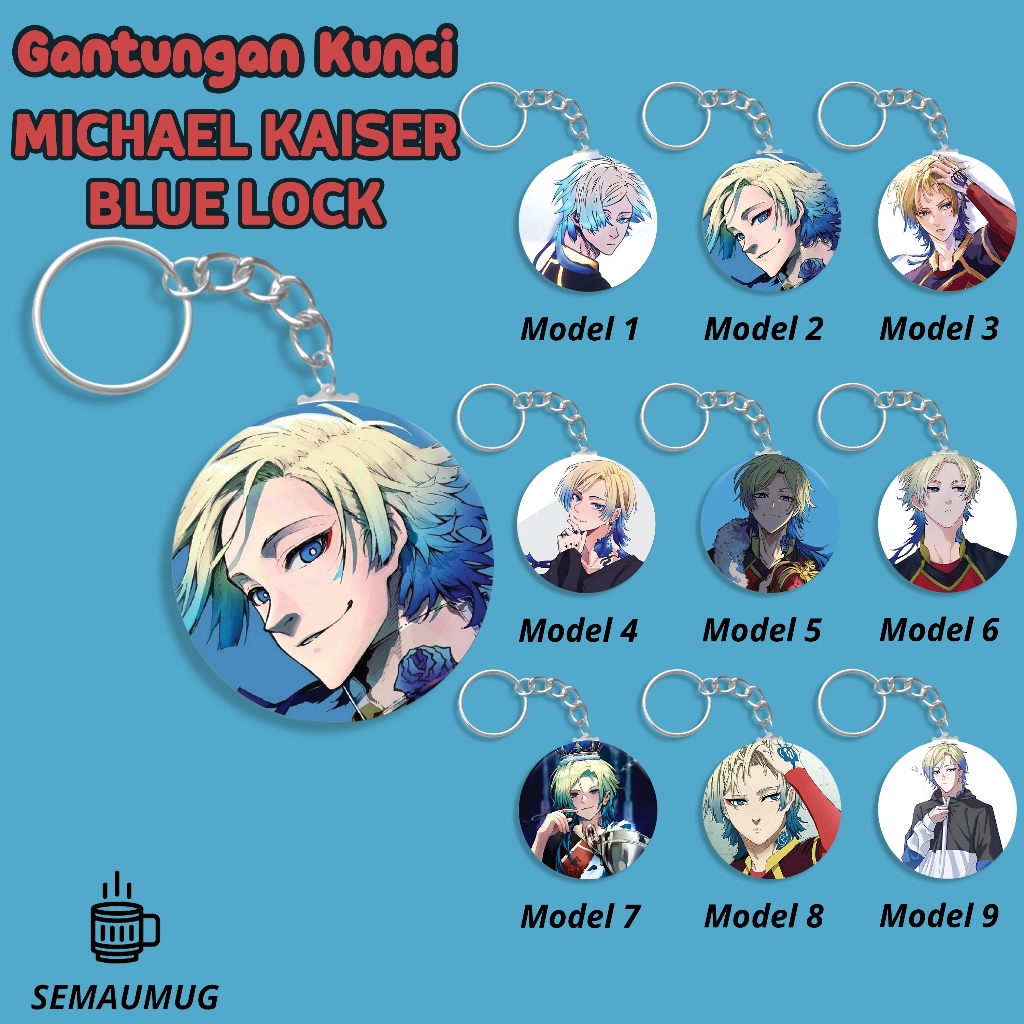 Jual GANTUNGAN KUNCI MICHAEL KAISER BLUE LOCK KADO GANCI BULAT ANIME ...