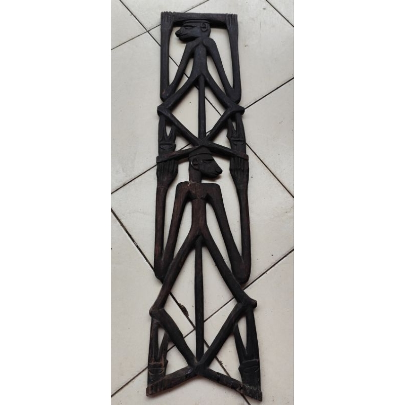 Jual Pajangan Antik Totem Patung kayu Kuno suku Asmat primitif rare ...