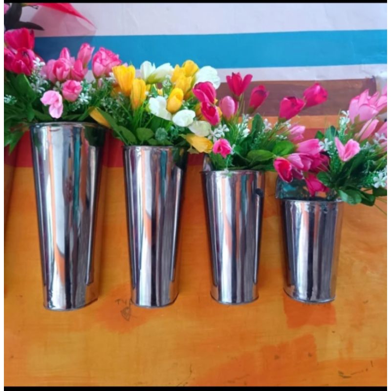 Jual Vas bunga Tempel Dinding aesthetic bahan stenlist 4 ukuran ...