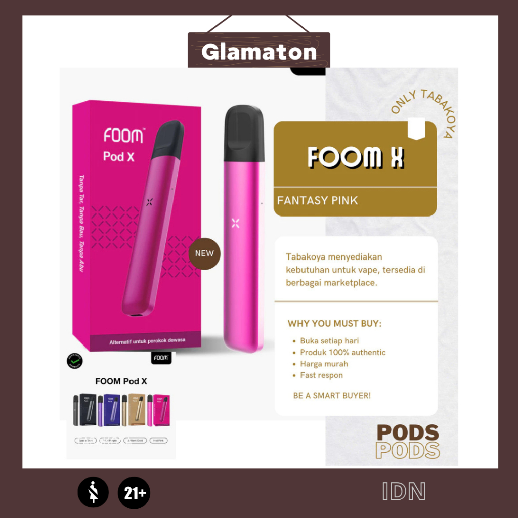 Jual NEW FOOM POD KIT HOT PINK FOOM POD X SHOCKING PINK AUTHENTIC FOOM ...