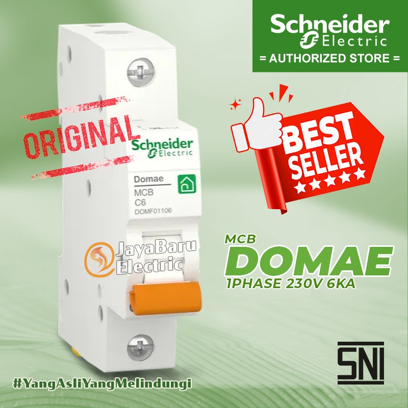 Jual SCHNEIDER MCB Domae 1P 1Phase 1Pole 2A 4A 6kA SNI | Shopee Indonesia