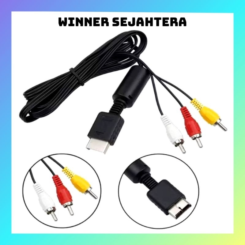Jual Kabel AV PS 2 dan PS 3 SONY ukuran panjang 1,8 meter ORI | Shopee ...