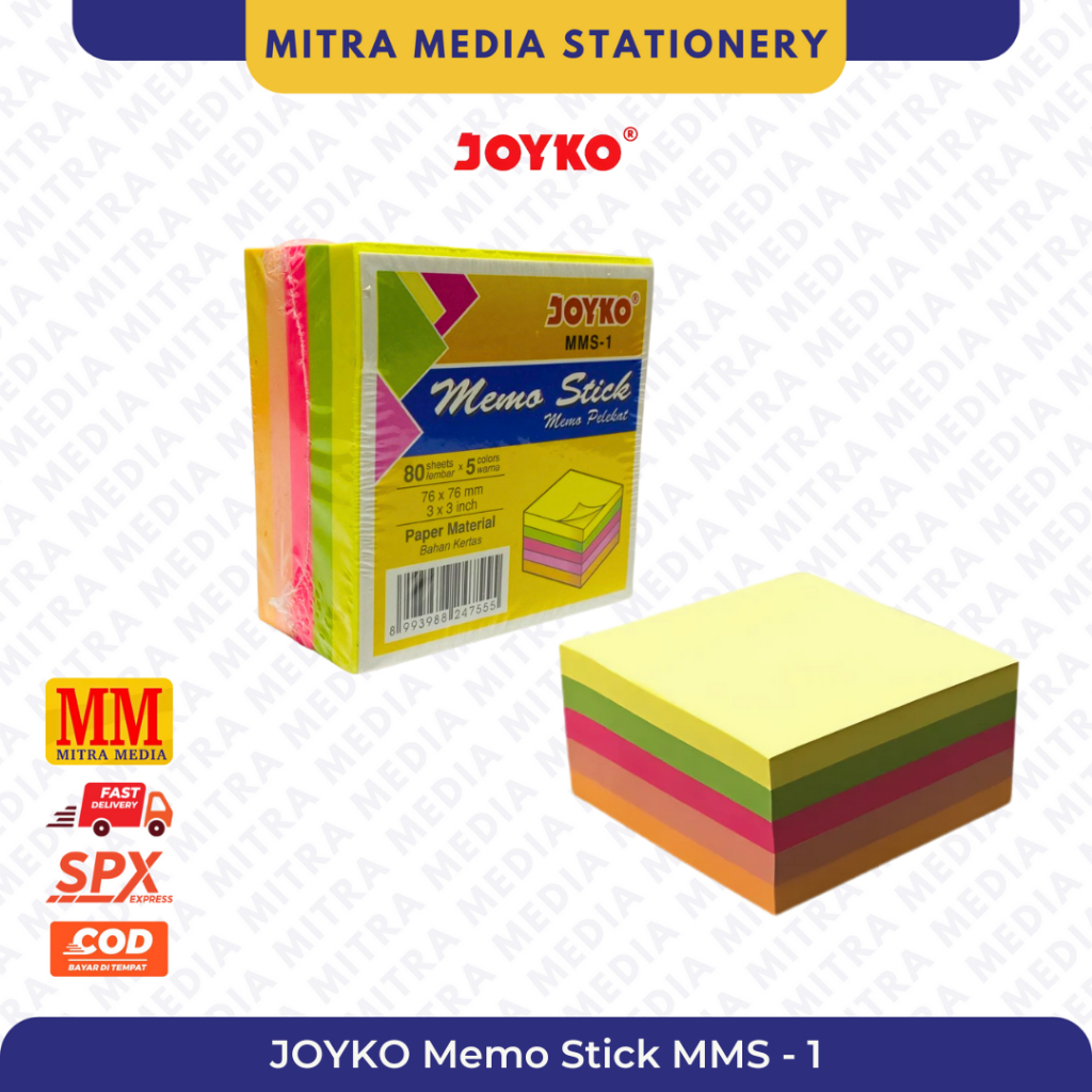 Jual Sticky Notes / Memo Pelekat Kertas Joyko MMS-1 | Shopee Indonesia