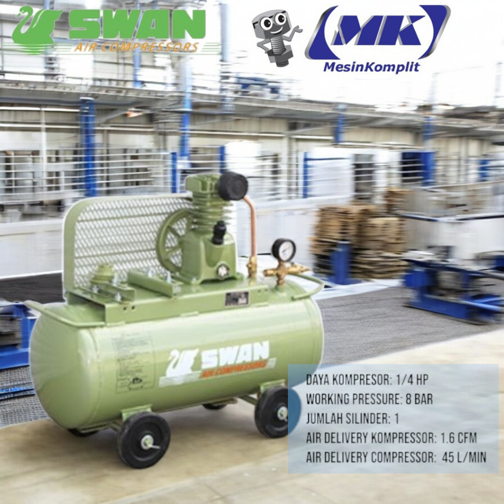 Jual Swan SU-114 Kompresor Angin 1/4HP Tangki 36L 8bar | Shopee Indonesia