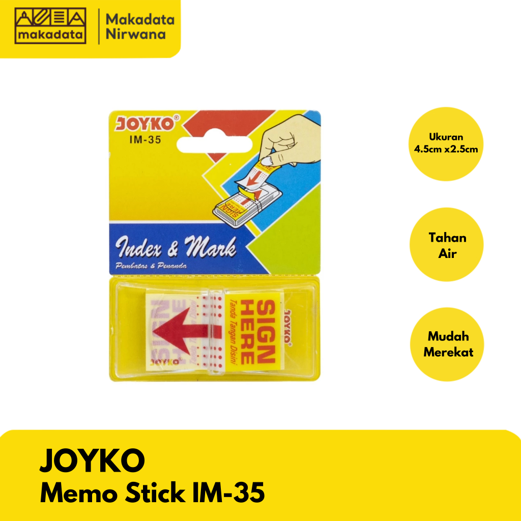 Jual JOYKO INDEKS MARK / PENANDA PEMBATAS SIGN HERE IM-35 (1 PCS) | Shopee Indonesia
