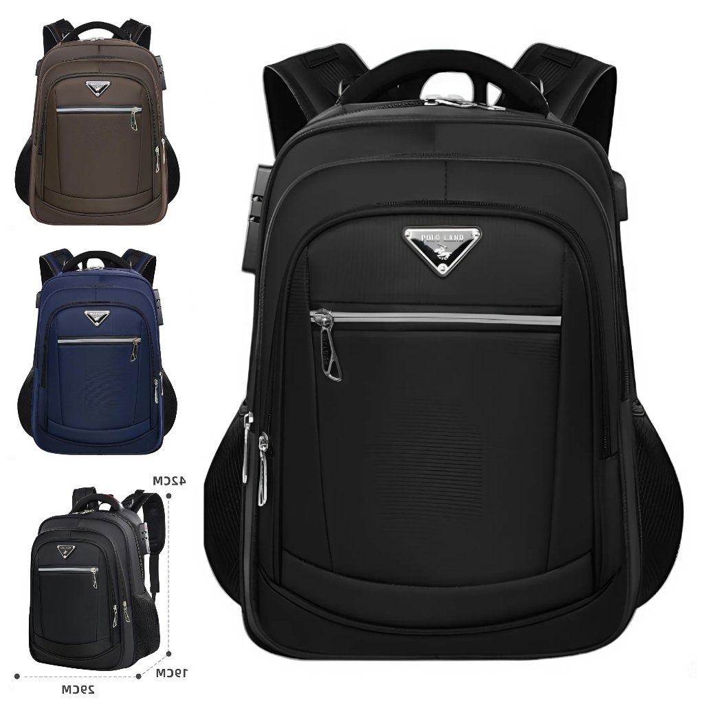 Jual Tas Polo Land 16 Inch Tas Ransel Kerja Tas sekolah Kunci Usb Port ...