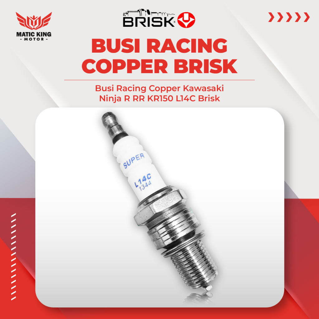 Jual Brisk Busi Motor Racing Kawasaki Ninja R RR KR 150 L14C Copper ...