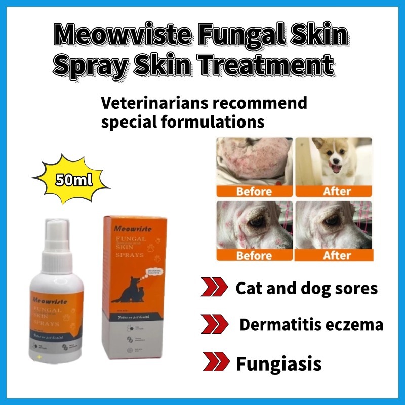 Jual Antifungal Pipot Skin Spray for Dogs and Cats -Meowviste Fungal ...