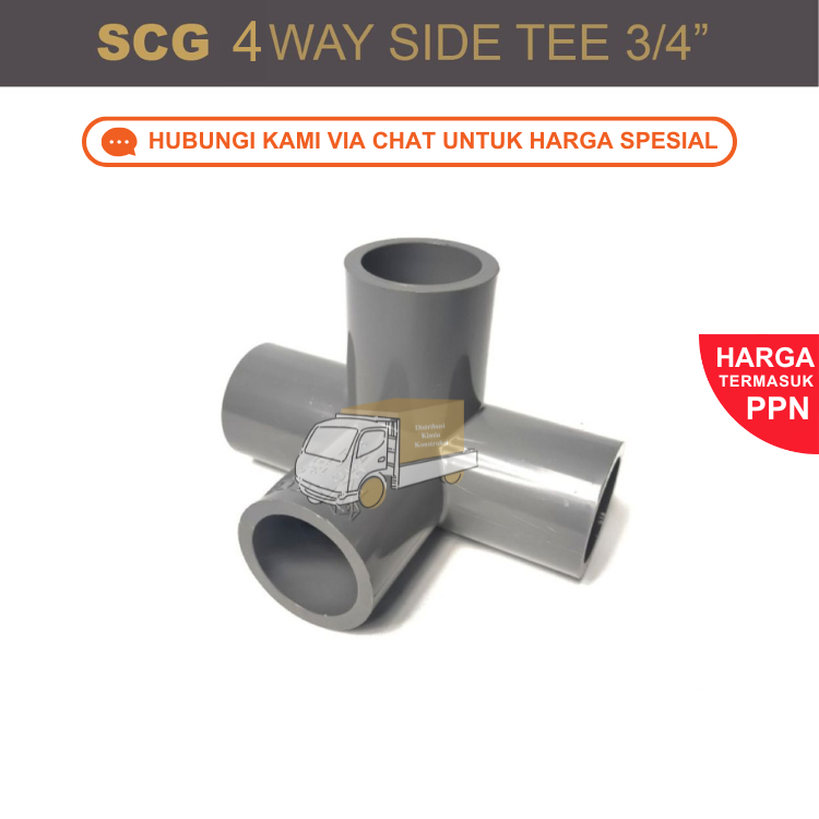 Jual Tee Elbow 90 deg derajat 3/4 Inch 4 Way Side Tee 3/4" SCG | Shopee ...