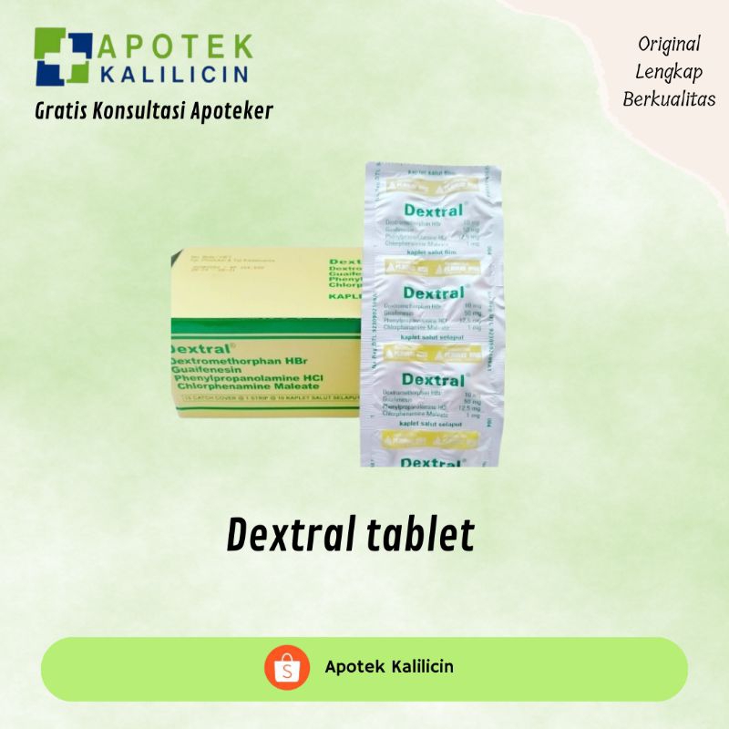 Jual DEXTRAL TABLET OBAT BATUK + FLU YANG DI SERTAI DEMAM BOX 150 ...