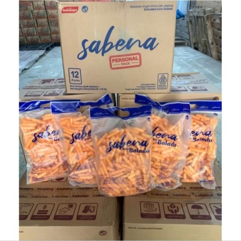 Jual SABENA STICK SNACK PAKET ISI 6 RASA BALADO/ SATUAN READY | Shopee ...