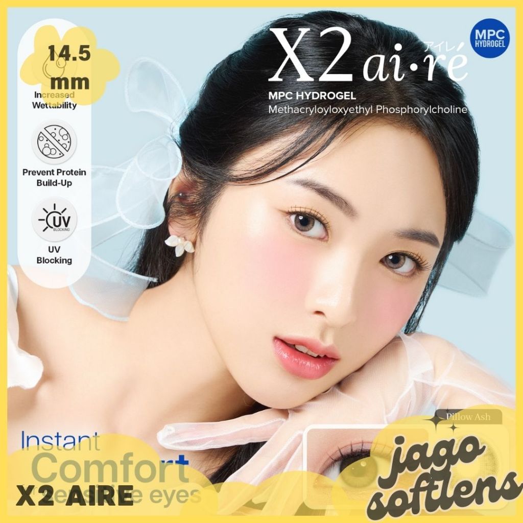 Jual JAGO SOFTLENS BISA COD - SOFTLENS X2 AIRE 14,5MM NATURAL NORMAL & MINUS (-0,50 S/D -10,00 ...