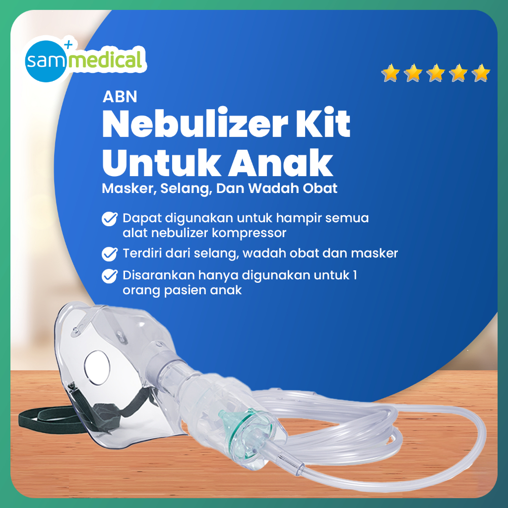 Jual ABN Nebulizer Kit / Spare Part Masker Selang Wadah Obat Nebuliser ...