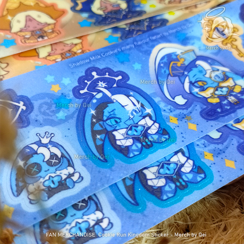 Jual Kisscut Sticker Sheet Pure Vanilla & Shadow Milk COOKIE RUN ...