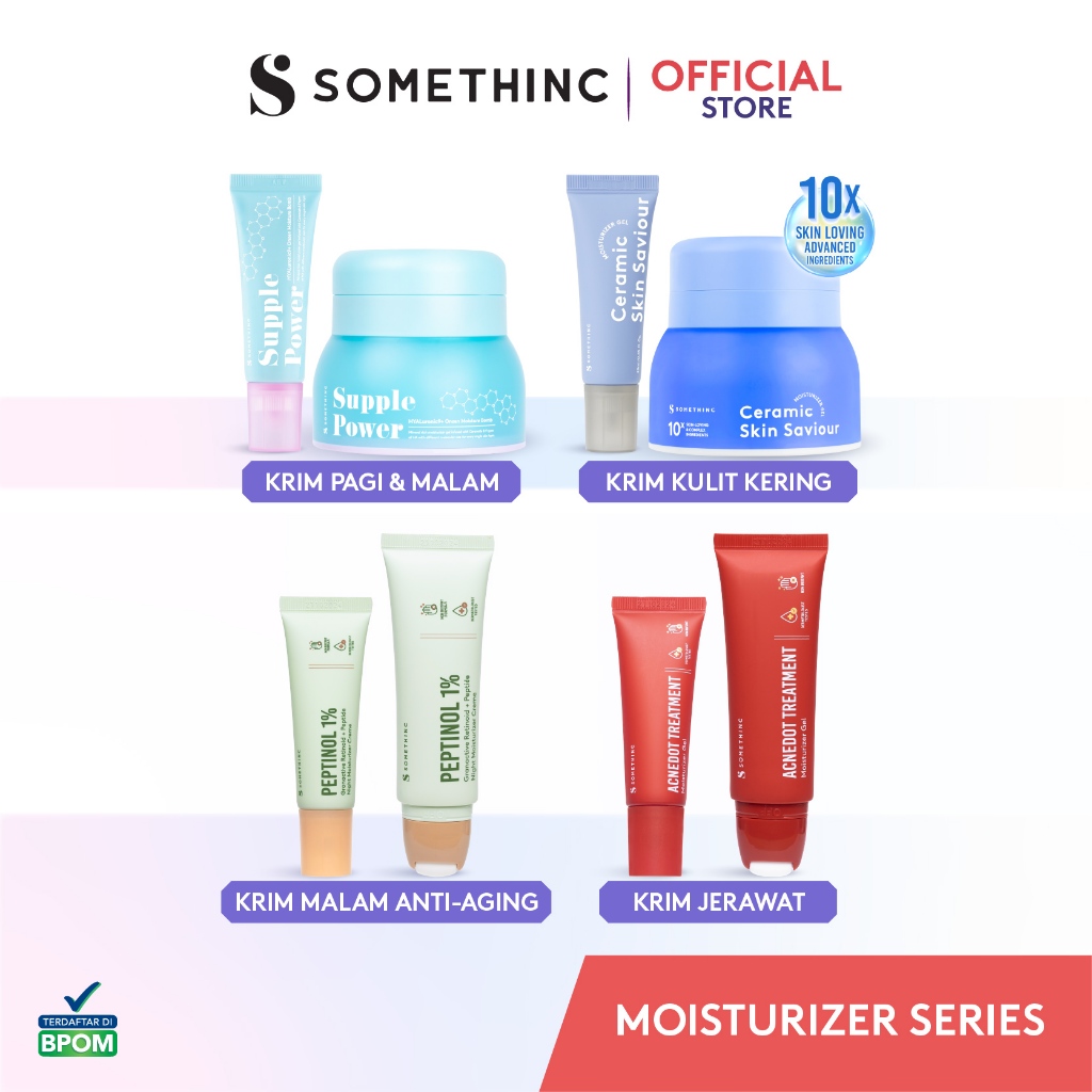 Jual SOMETHINC Moisturizer Series (Ceramic Skin Saviour, Supple Power Bomb, Skin Goals ...