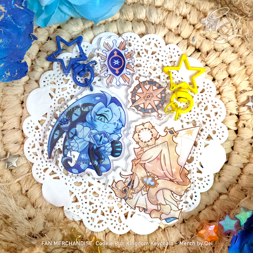 Jual CLEAR Keychain Pure Vanilla Cookie & Shadow Milk Cookie COOKIE RUN ...