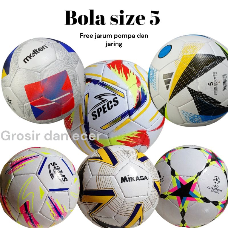Jual Bola Sepak Size 5 Bola Kaki size 5 Premium Bonus Jaring, Pentil ...