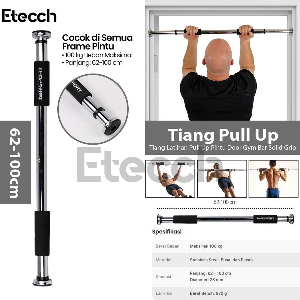 Jual Tiang Latihan Pull Up Pintu Door Gym Bar Solid Grip 62-100cm ...