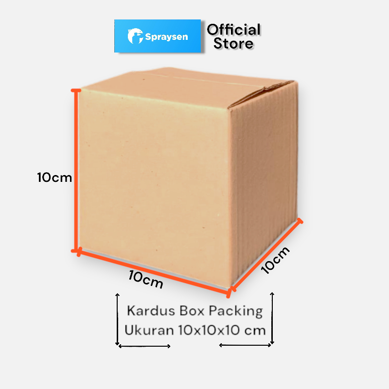 Jual Kardus Box Packing Premium 10x10x10cm Dus Baru Luar Dalam Polos ...