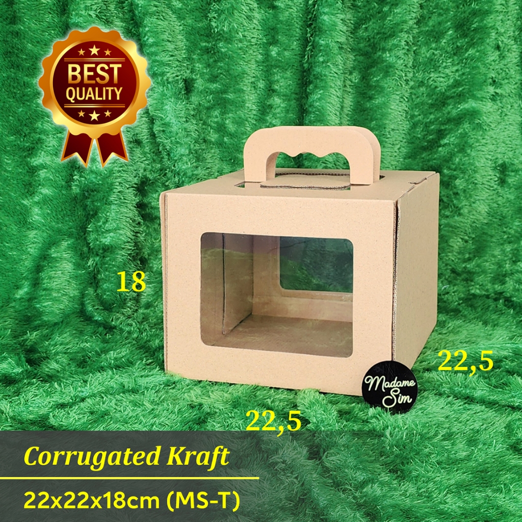 Jual GABLE BOX - DUS HAMPERS - KOTAK CAKE ULTAH 22x22x18 - MS-T (ISI ...
