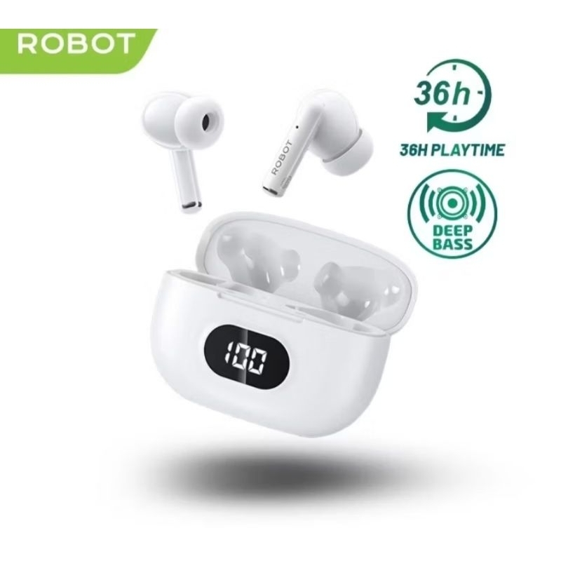 Jual Handsfree Headset Bluetooth Original Robot TWS Airbuds T70 BT5.3 ...