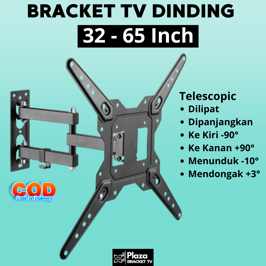 Jual Bracket TV 65 60 55 50 43 Inch Telescopic OXIMUS TL430 | Shopee ...