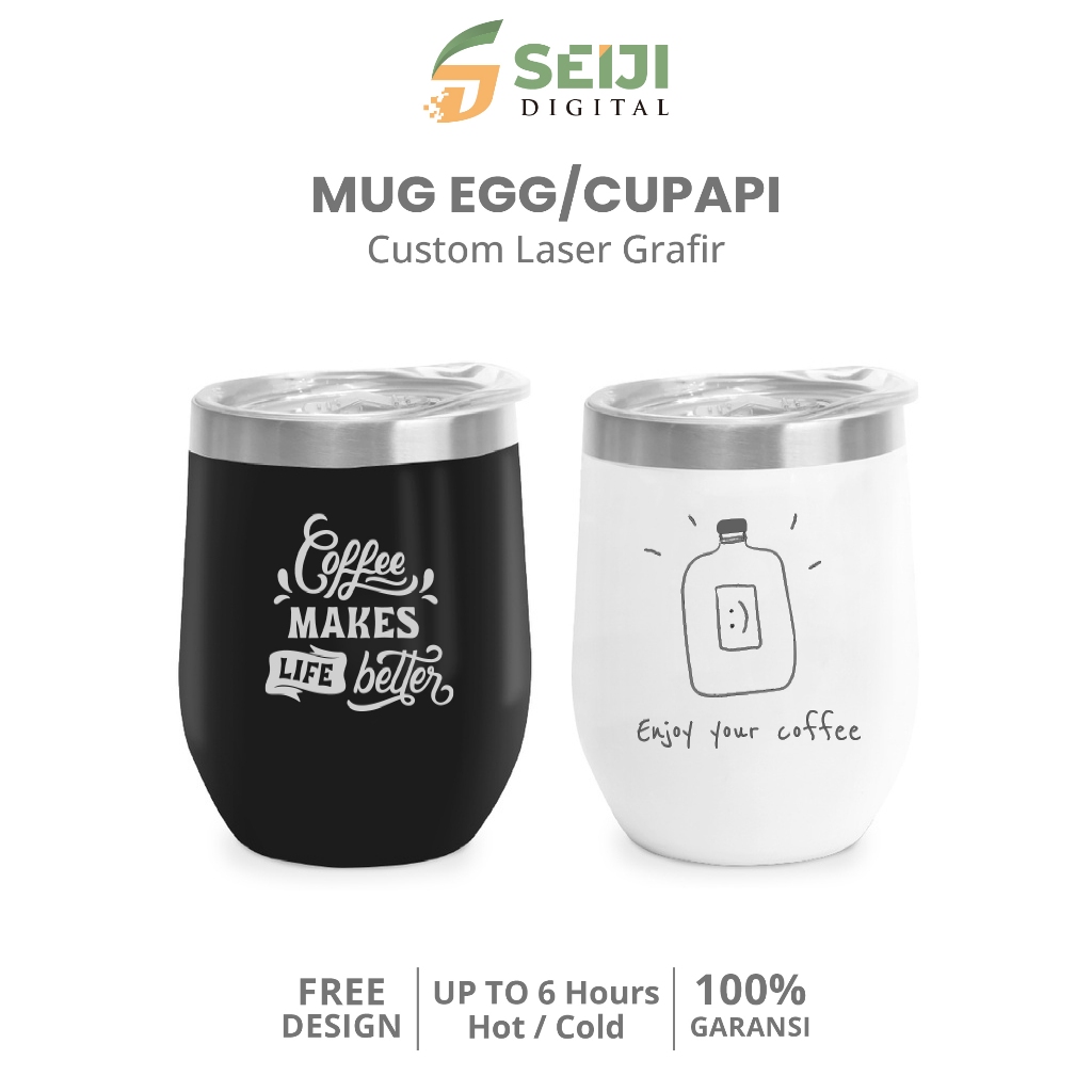 Jual Mug Egg Custom Coffee Cupapi Cetak Laser Grafir Souvenir/Promosi ...
