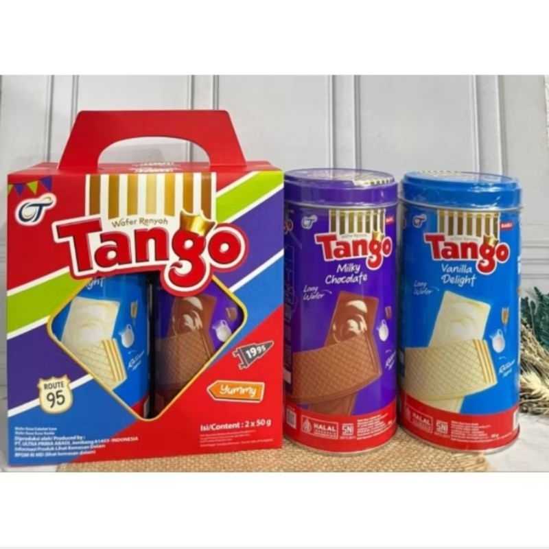 Jual Tanggo Milky Chocolate & Vanilla Delight 1 Box (2 Kaleng x 50g ...