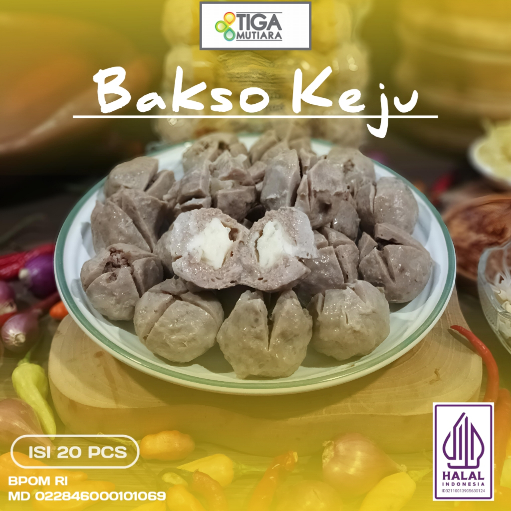 Jual BAKSO / BAKSO KEJU TIGA MUTIARA bakso sapi isi keju 20 pcs ...