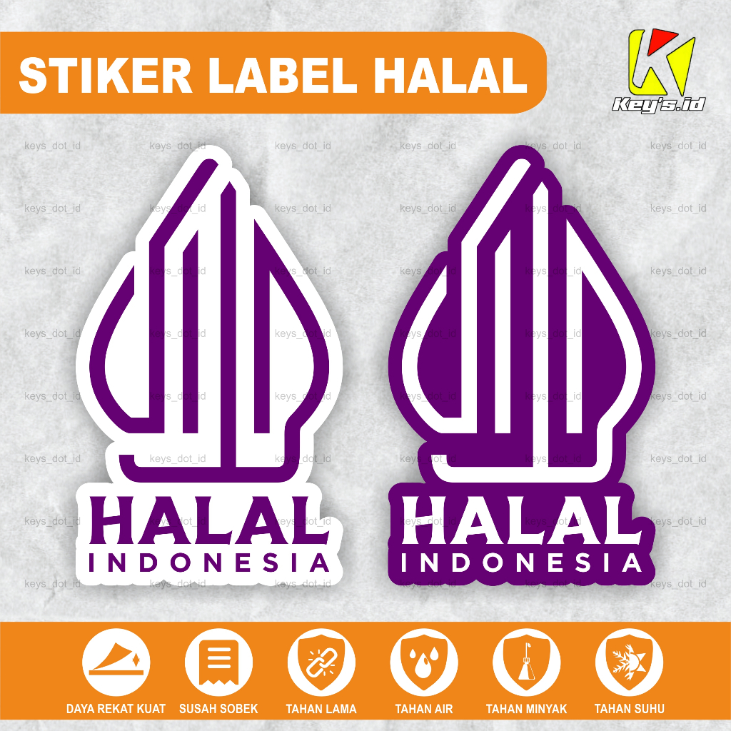 Jual STIKER HALAL, STICKER LABEL HALAL ANTI AIR SUDAH DICUTTING ...