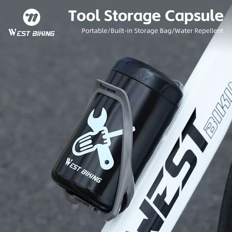 Jual WEST BIKING Portable Bicycle Bidon Toolkit Storage Capsule Tempat ...