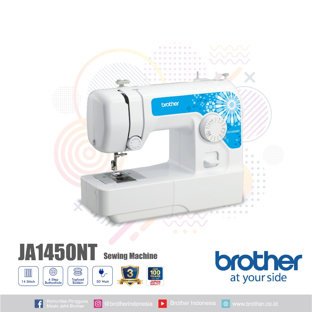 Jual Mesin Jahit Brother JA1450NT / JA 1450 NT / Brother Sewing ...