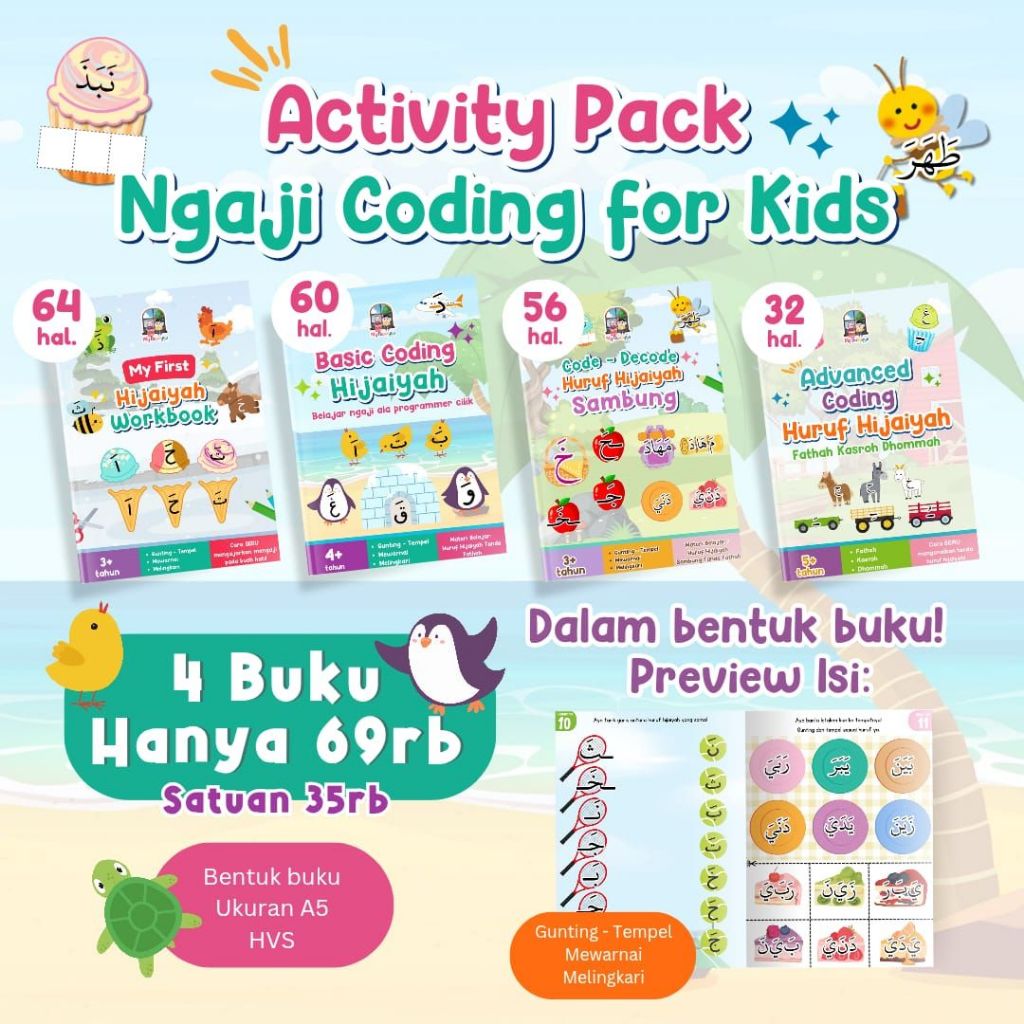 Jual [Ready Stock] Ngaji Coding For Kids Activity Pack My First ...