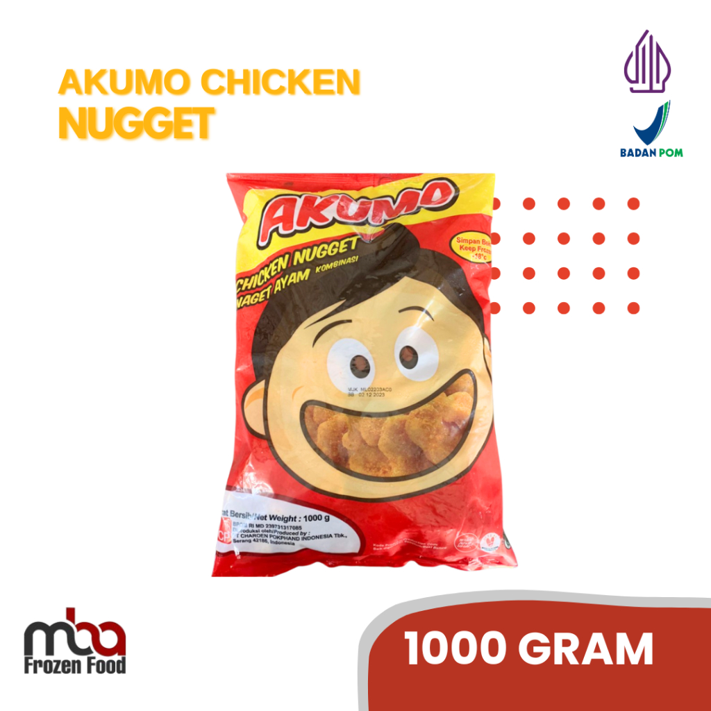 Jual Akumo Chicken Nugget 1 Kg /Nugget /AyamTepung /Frozenfood /Nugget ...