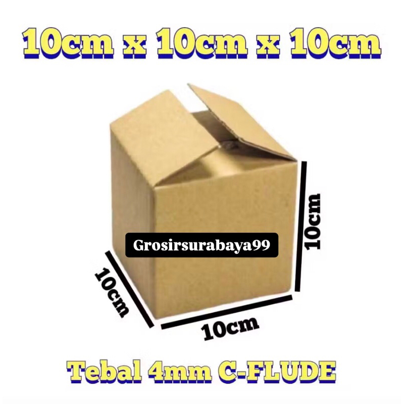 Jual Kardus Box Karton Packing 10x10x10 Cm Packing Polos dan Tebal 4mm ...