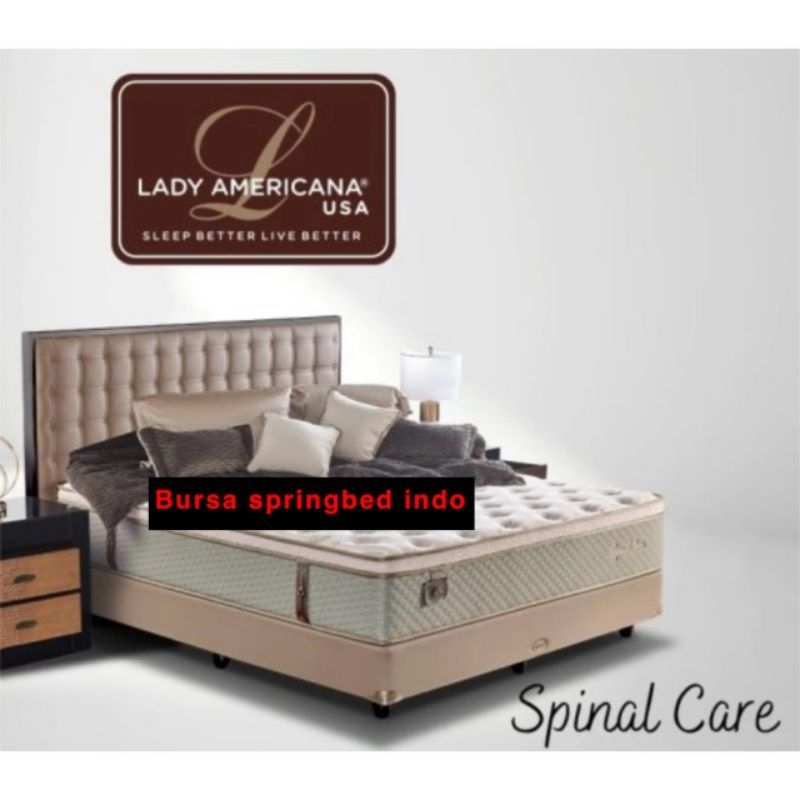 Jual lady americana spinal care 180 x 200 kasur spring bed full set ...