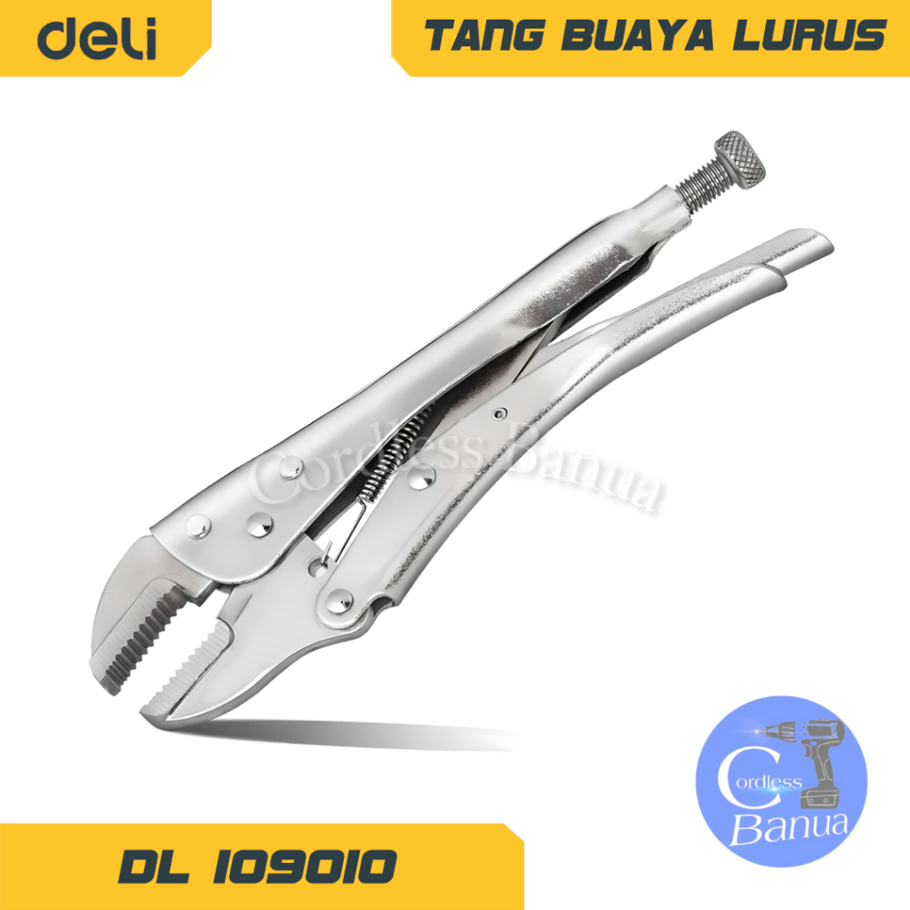 Jual TANG BUAYA LURUS 10" "DELI" EDL109010 ||TANG JEPIT/LOCKING PLIERS ...