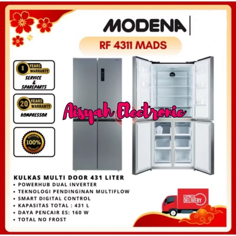 Jual KULKAS SIDE BY SIDE MODENA RF-4311MADS INVERTER GARANSI RESMI ...