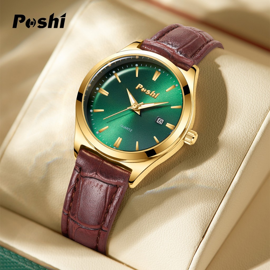 Jual Jam Tangan Wanita Poshi Desain Klasik&Elegan Tali Kulit Asli Tahan ...