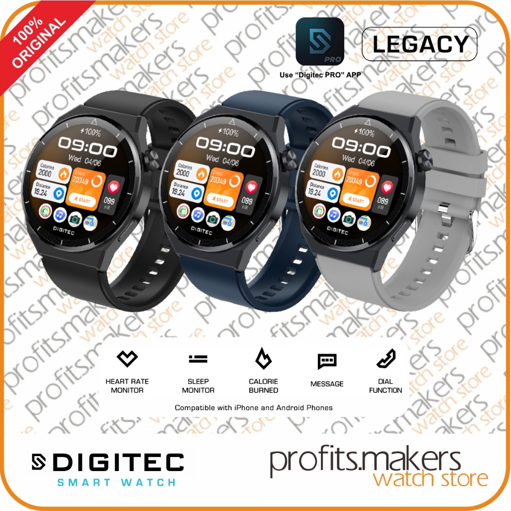 Jual DIGITEC DG SW LEGACY / DG-SW-LEGACY Smart Watch Smartwatch ...
